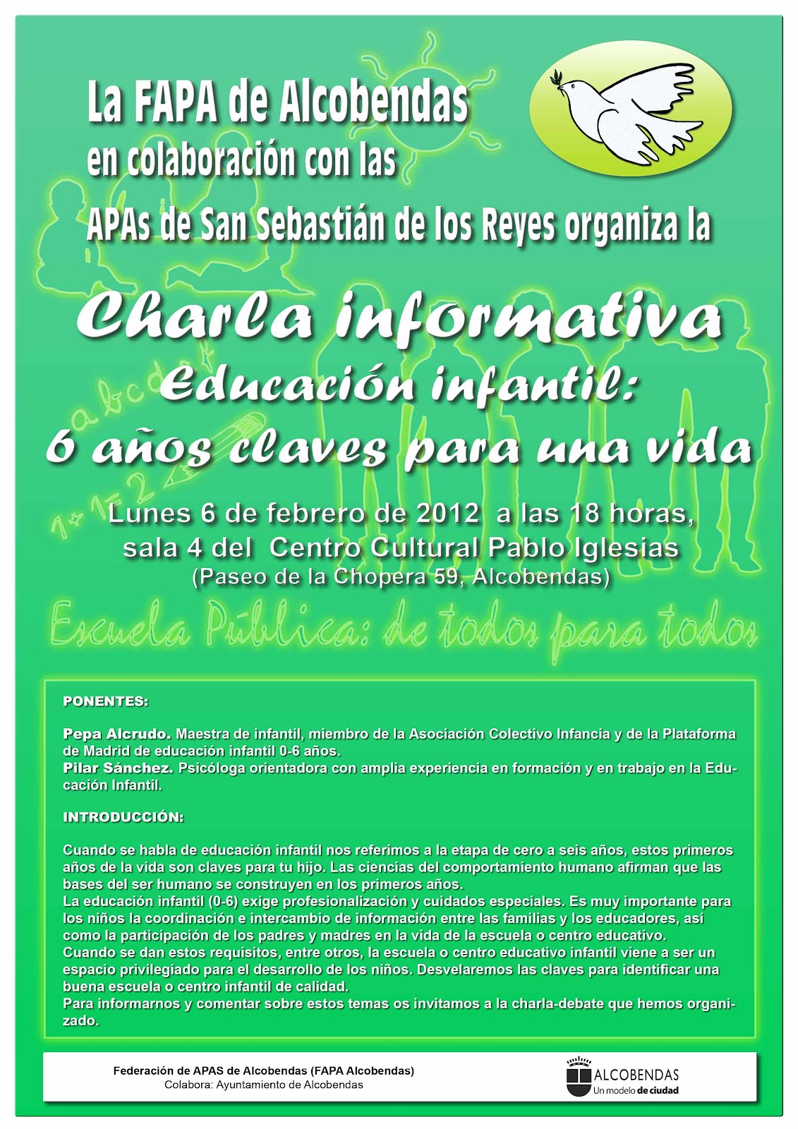 FAPA Alcobendas: Charla informativa - Educación Infantil: 6 años claves ...