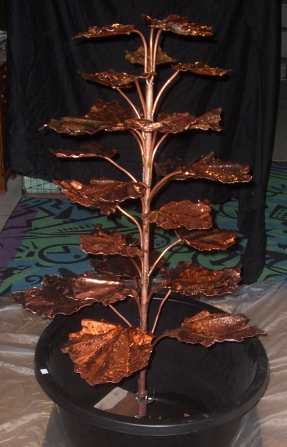 My Homemade Copper Coral Bell Fountain