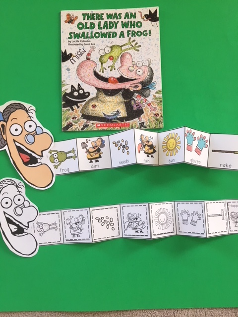 Old Lady Who Swallowed a Frog Craft (3 levels) ~ Preschool Printables