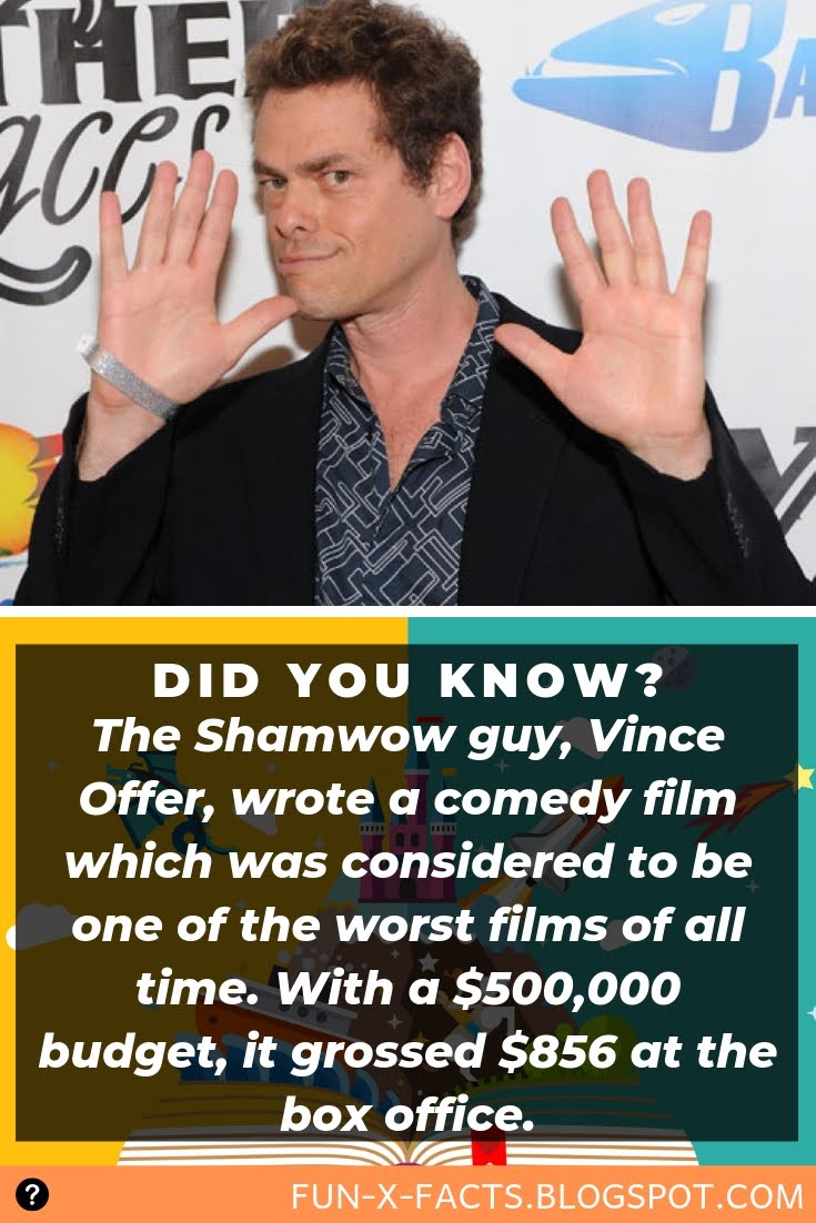 Amazing Facts: The Shamwow guy, Vince Offer, wrote a comedy film which ...