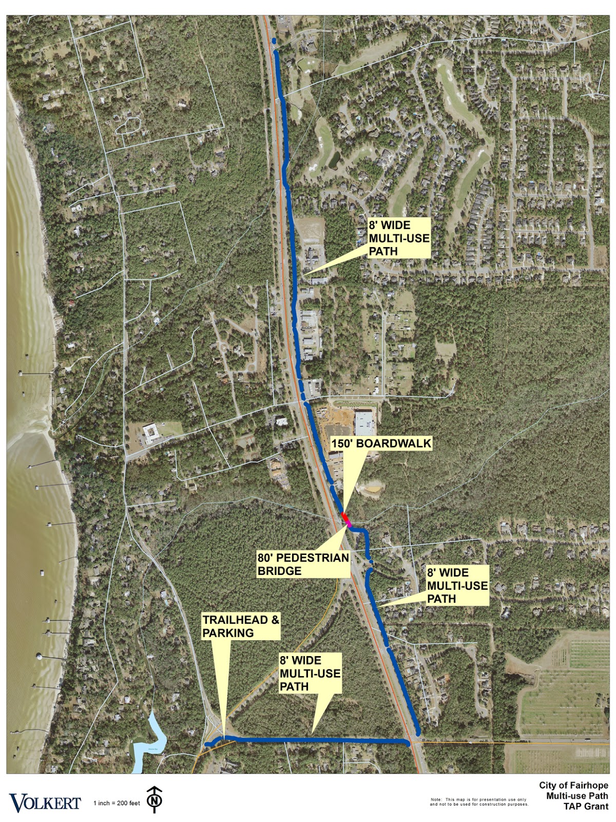 Walking Trail Proposed Along North HWY 98