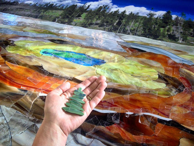 Kasia Polkowska Art: Yellowstone - Chromatic Spring Mosaic