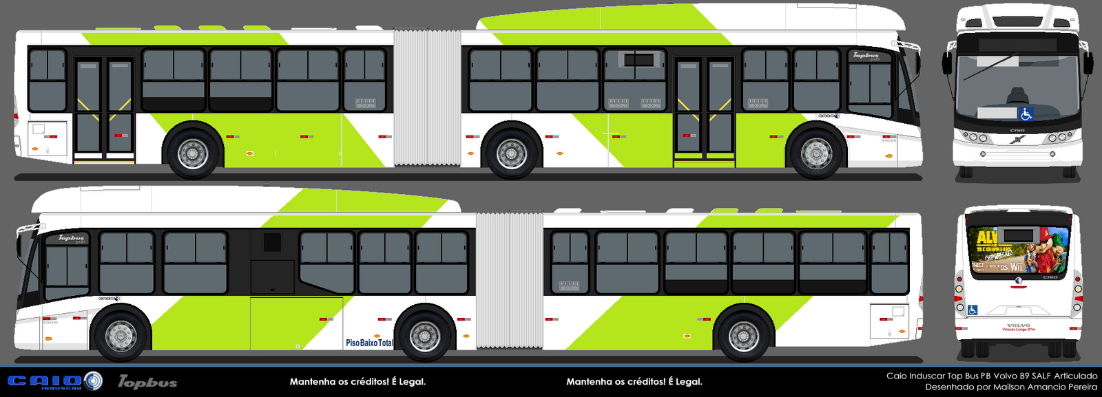 Diseños de Buses Pintados: Linea Alsacia-Express Caio Top-Bus PB Volvo ...