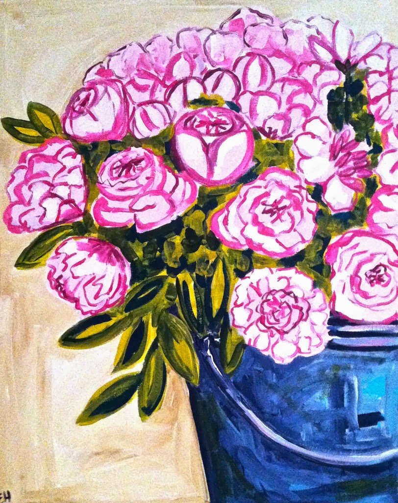 The Closet Hippo: Evelyn Henson Floral Paintings