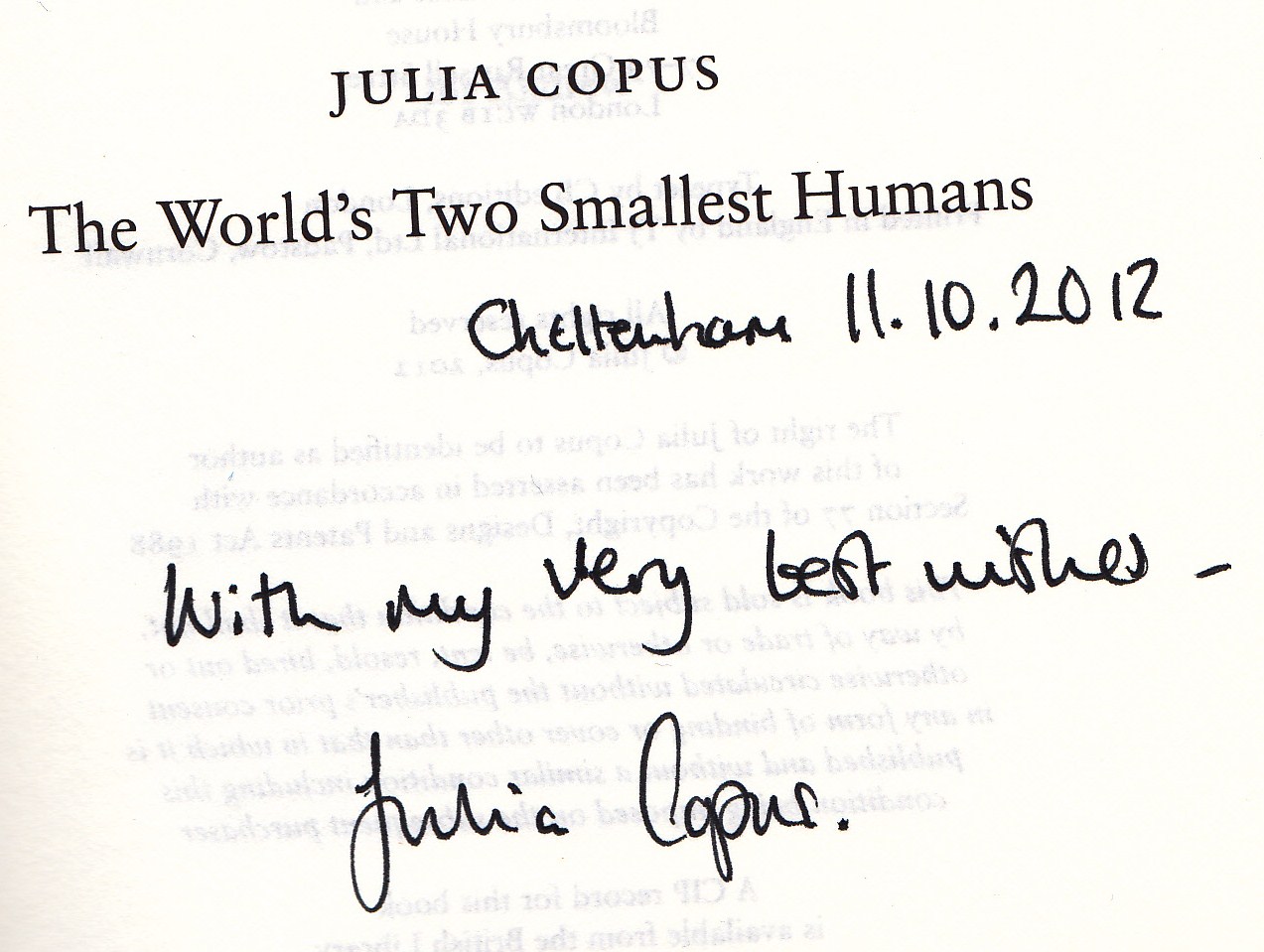 David Green: Signed Poetry Books - Julia Copus