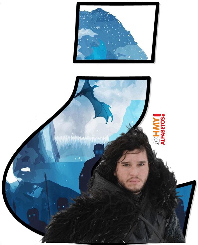Abecedario GoT Jon Snow. GoT Jon Snow Alphabet. - Oh my Alfabetos!