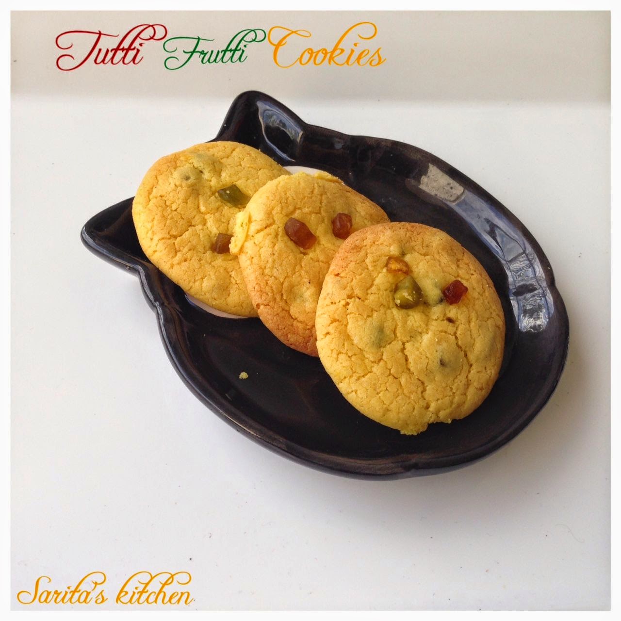 Sarita's Kitchen Blog: Tutti frutti cookies