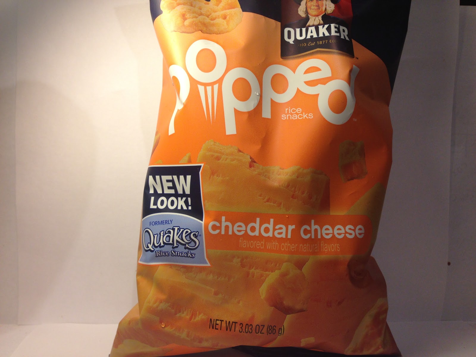 Crazy Food Dude: Review: Quaker Popped Cheddar Cheese Rice Snacks