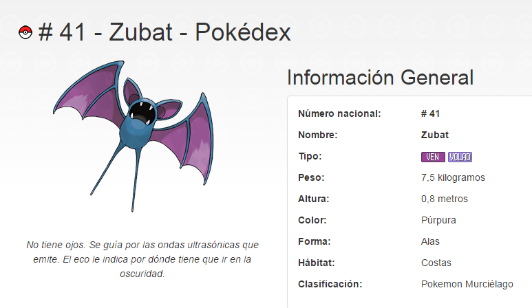 Estilo y hogar: Colección Pokemon. Lista pokemon del 41 al 59.