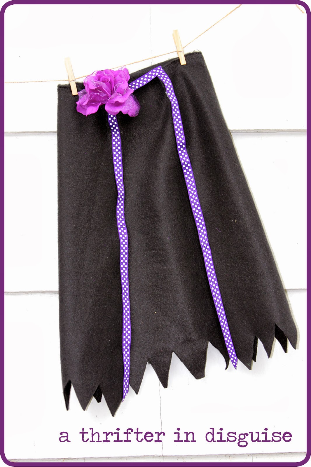 A Thrifter in Disguise: Halloween Witch Costume Part 2: Fleece Cape