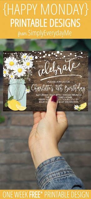 SimplyEverydayMe: {HAPPY MONDAY}... DAISIES & LEMONS INVITATION...