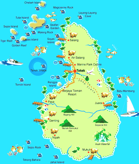 Tioman Islandpulau Tioman Beautiful Malaysia