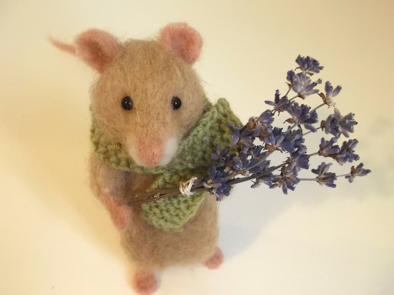 Love, Mrs Plop: Lottie The Needle Felted Lavender Healing Mouse