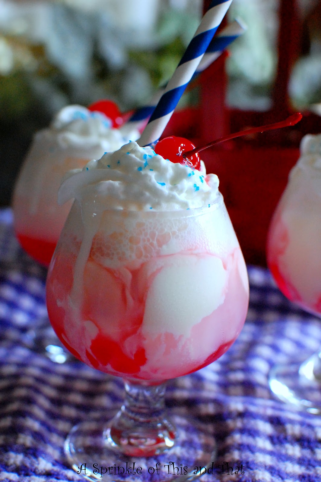 A Sprinkle of This and That: Mini Cherry Soda Floats