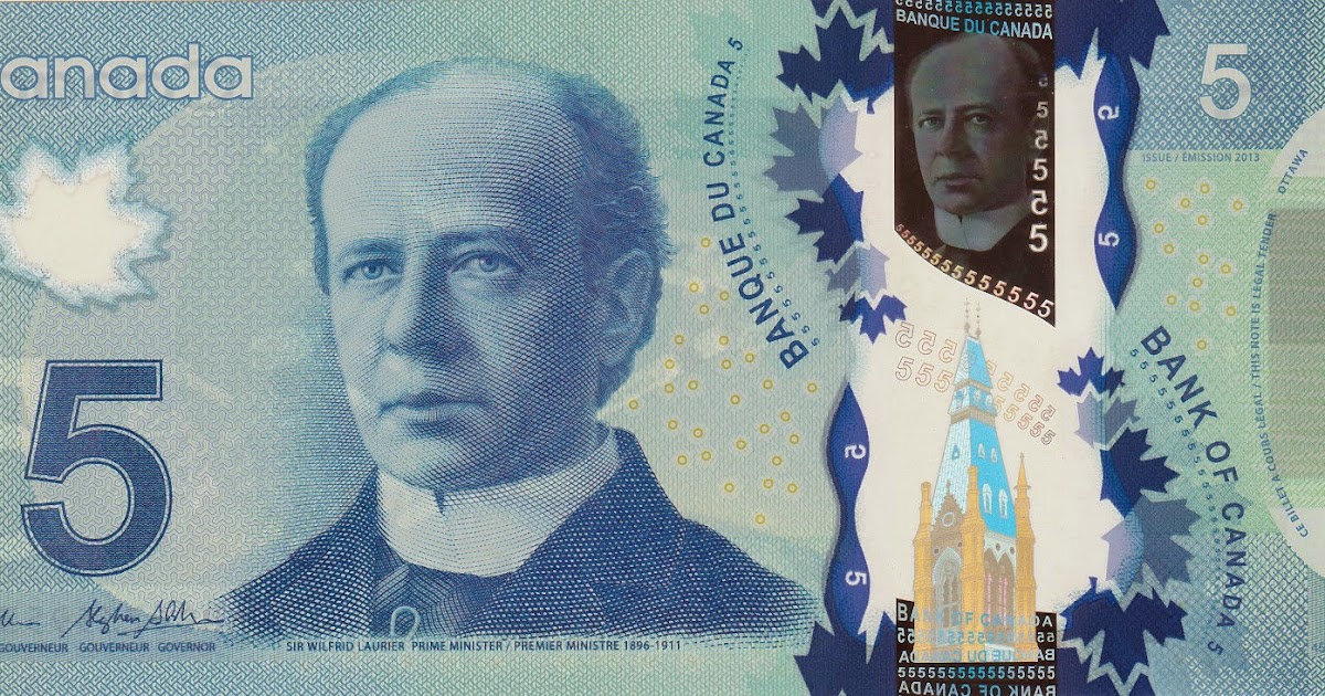 Canada 5 Dollar Polymer Note 2013|World Banknotes & Coins Pictures ...