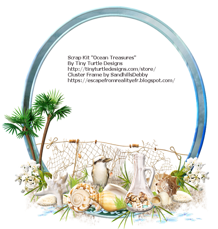 Escape From Reality Blog: FTU Summer Cluster Frames "Ocean Treasures"