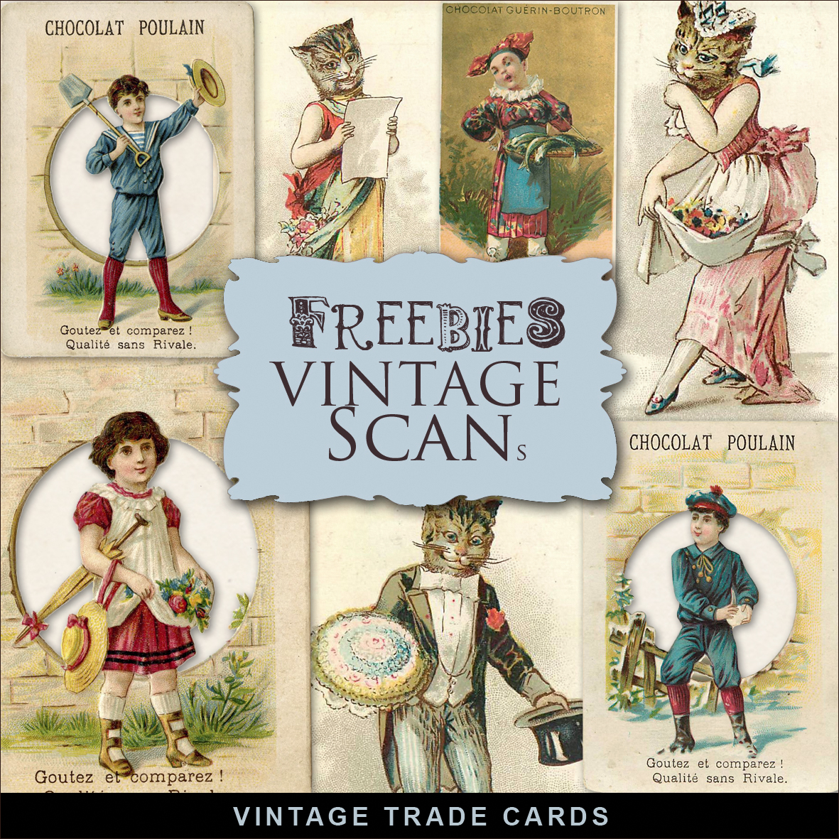 New Freebies Kit of Vintage Trade Cards:Far Far Hill - Free database of ...