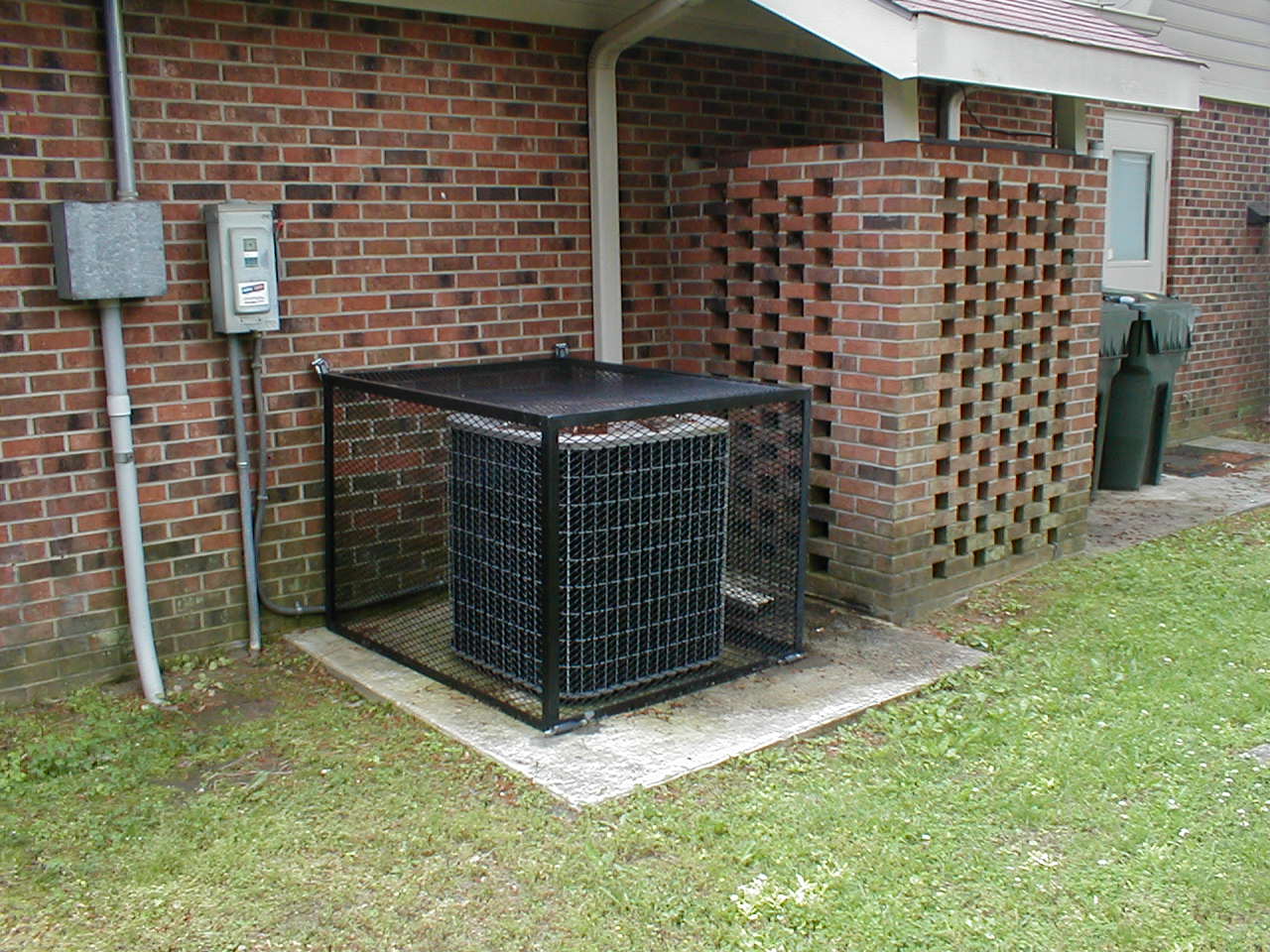 Black Metal Design-Build: The Roll Cage-Hinged HVAC Security Cage