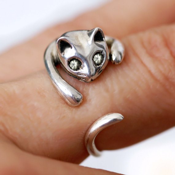 Engagement Ring : Beautiful Cat Ring Jewellery Collection 11