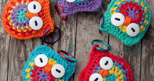 Beautiful Skills - Crochet Knitting Quilting : Owl Key Chain - Free Pattern