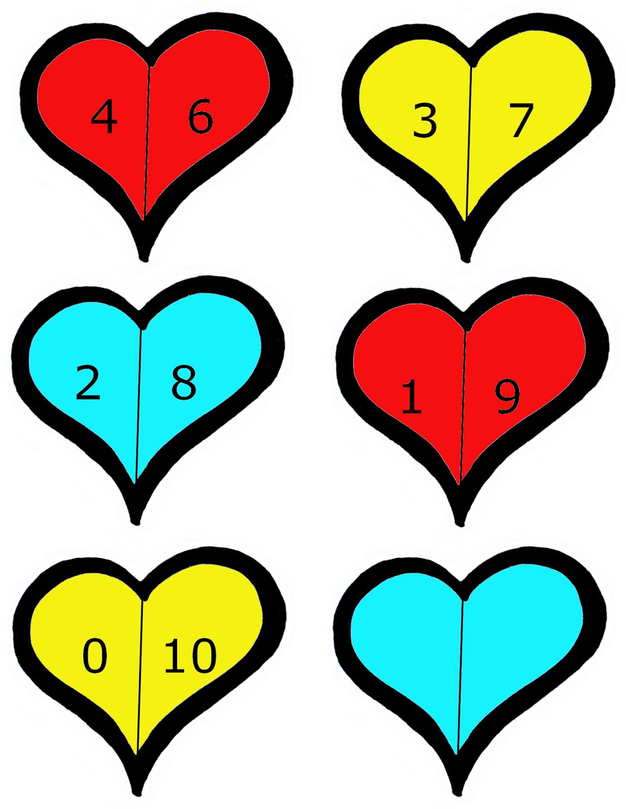 Valentines Math FREEBIE: Decomposing 10 | Preschool Powol Packets