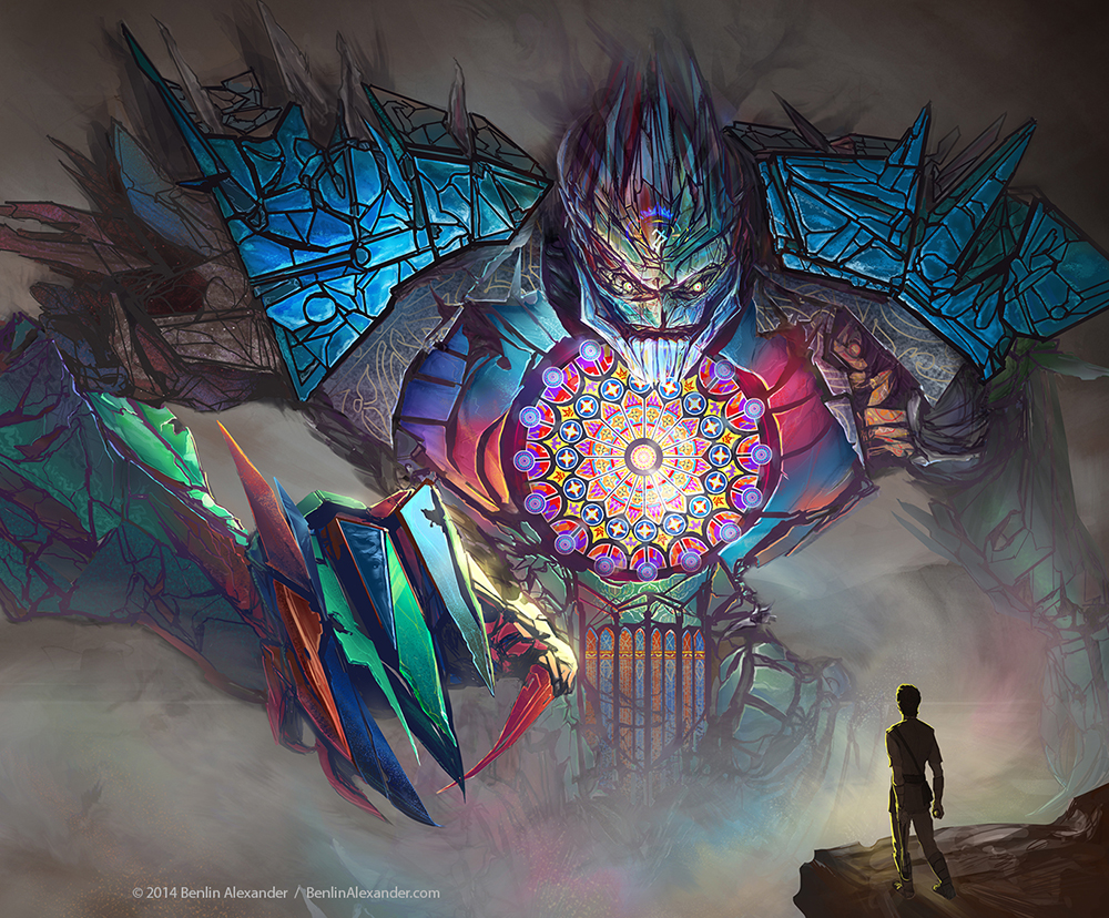 Benlin Alexander Illustration: Destroy the Stained Glass Monster