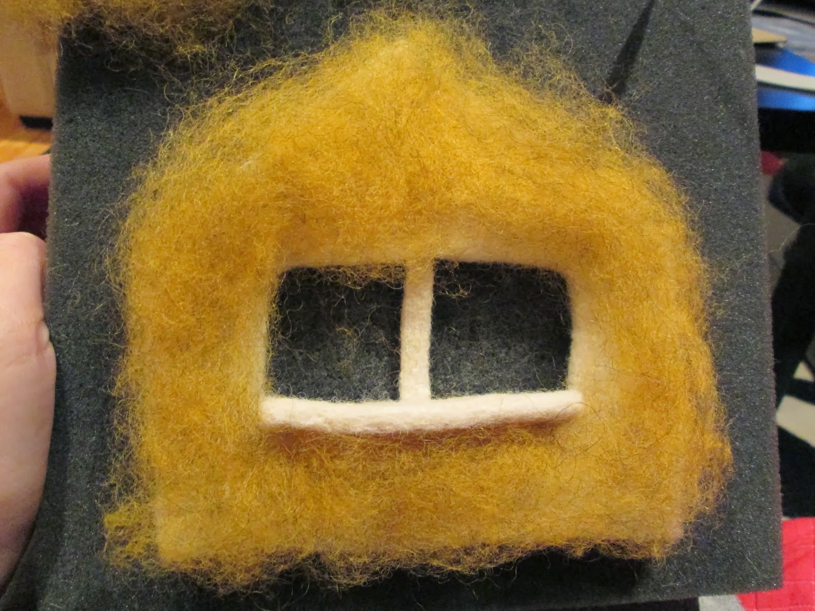 Soft and Malleable: Needle Felted House Tutorial: Part 3 - Adding color ...