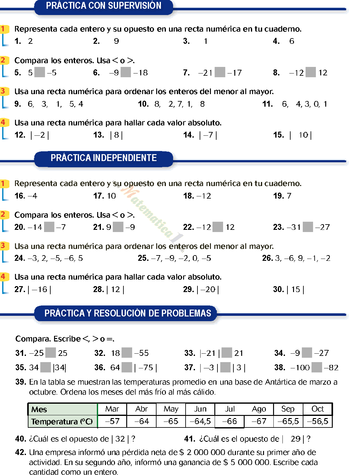 NUMEROS ENTEROS Y PROPORCIONES EJEMPLOS RESUELTOS DE MATEMATICA 7 ...