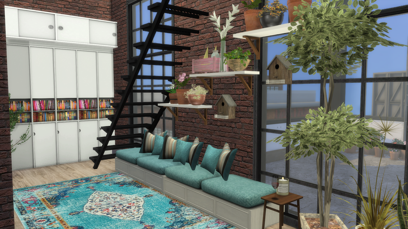 LUXURY AND MODERN LOFT + DOWNLOAD + TOUR + CC CREATORS | The Sims 4 - Dinha