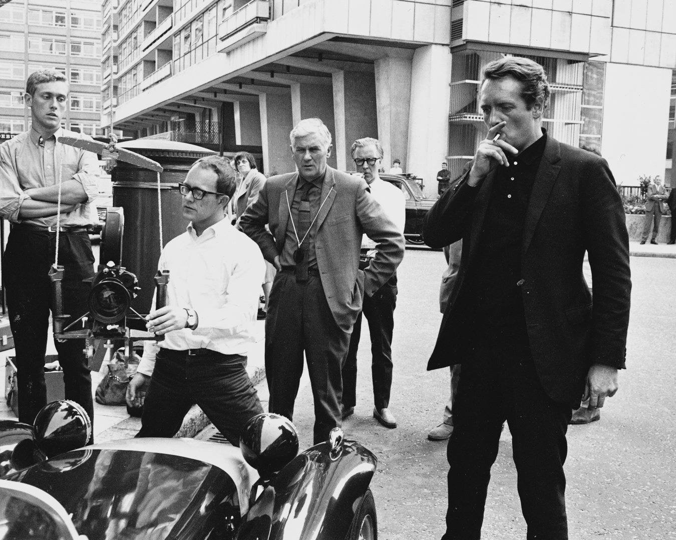 Patrick McGoohan on the set of The Prisoner