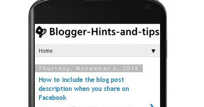 How to turn on a mobile theme / template for blogs in Blogger | Blogger-Hints-and-Tips