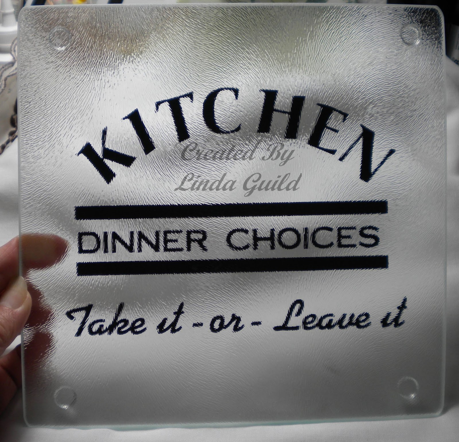 Nothin' Fancy: Dinner Choices Cutting Board
