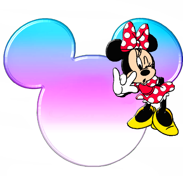 Siluetas de la cabeza de Minnie con lindas ilustraciones. - Ideas y ...