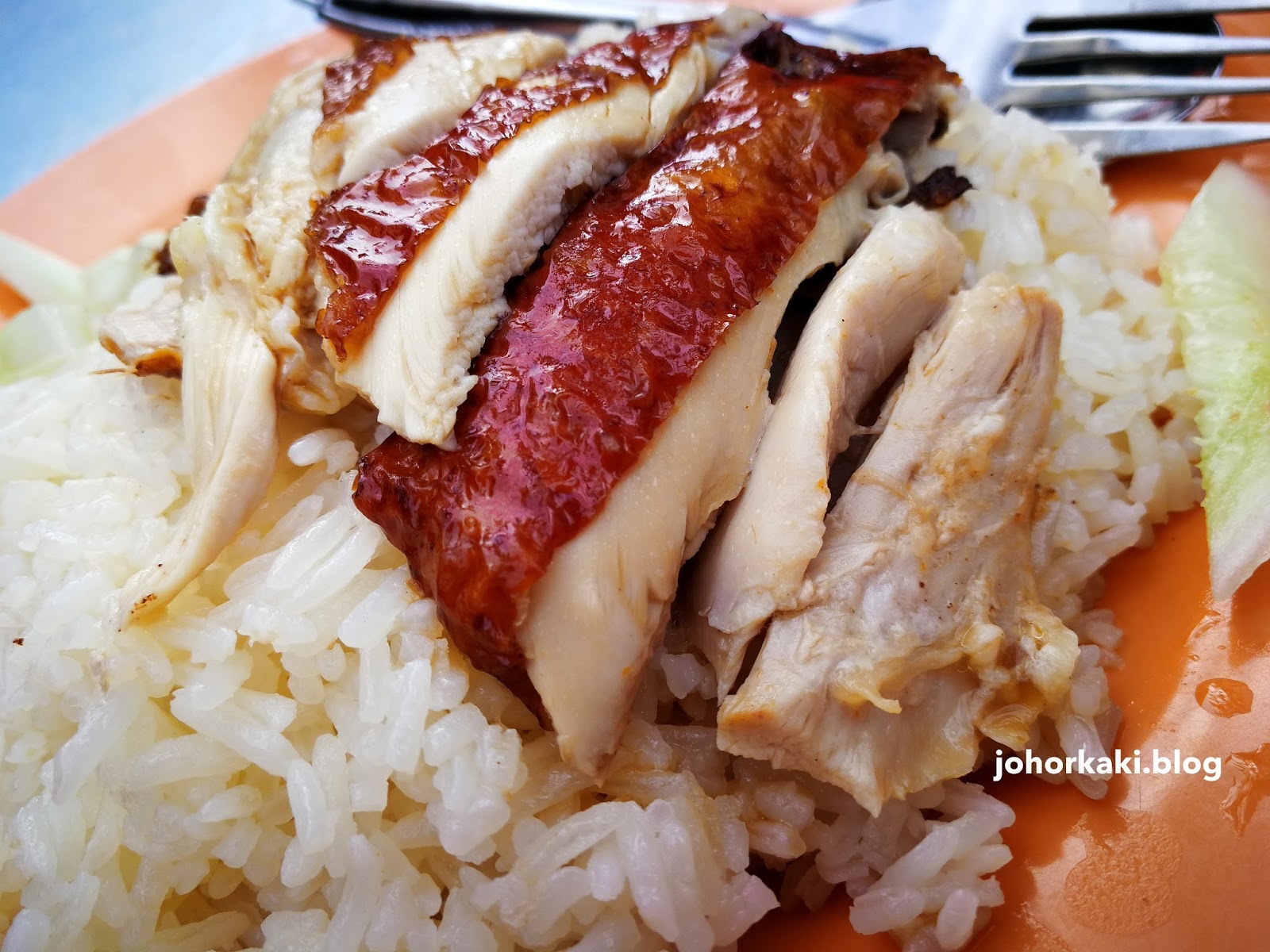 Cheap & Good Chicken Rice at Kim Kooi Kopitiam. Pelangi JB 怡保仔燒雞飯 |Tony ...