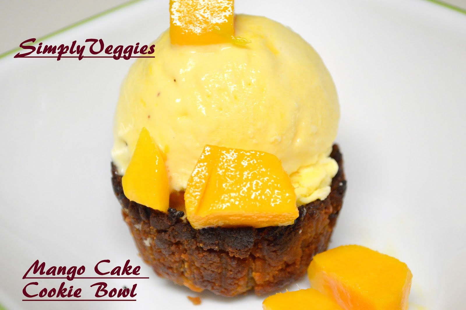 Mango Cake Cookie Bowl #CreativeCookieExchange