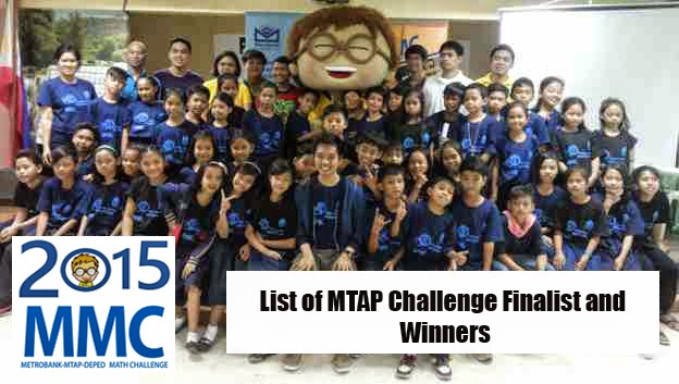 2015 MTAP Challenge - Full List of Finalists, and Winners from 34 ...