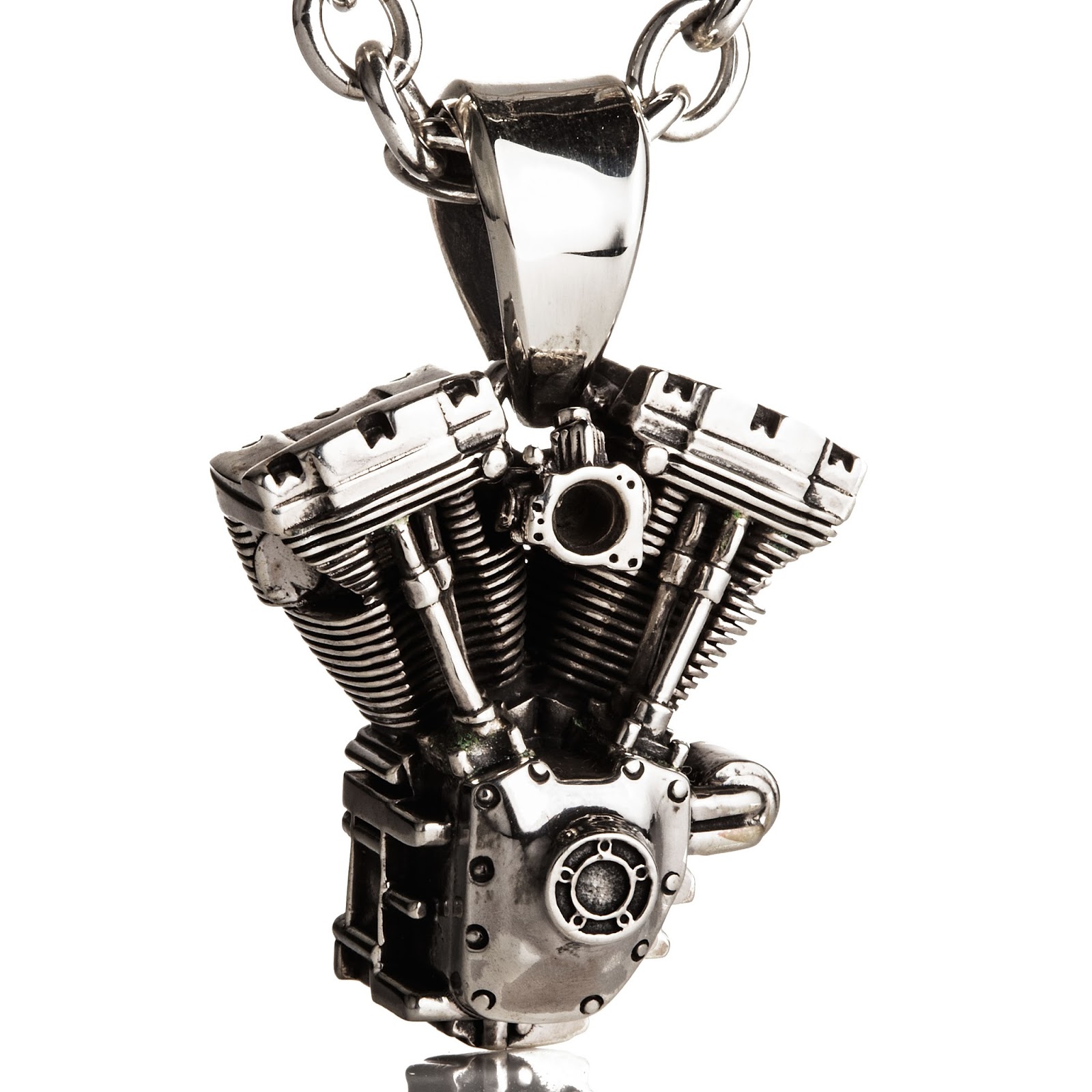 7th-Heaven Art Jewelry Online shop: Twin-cam engine pendant (1 inch)