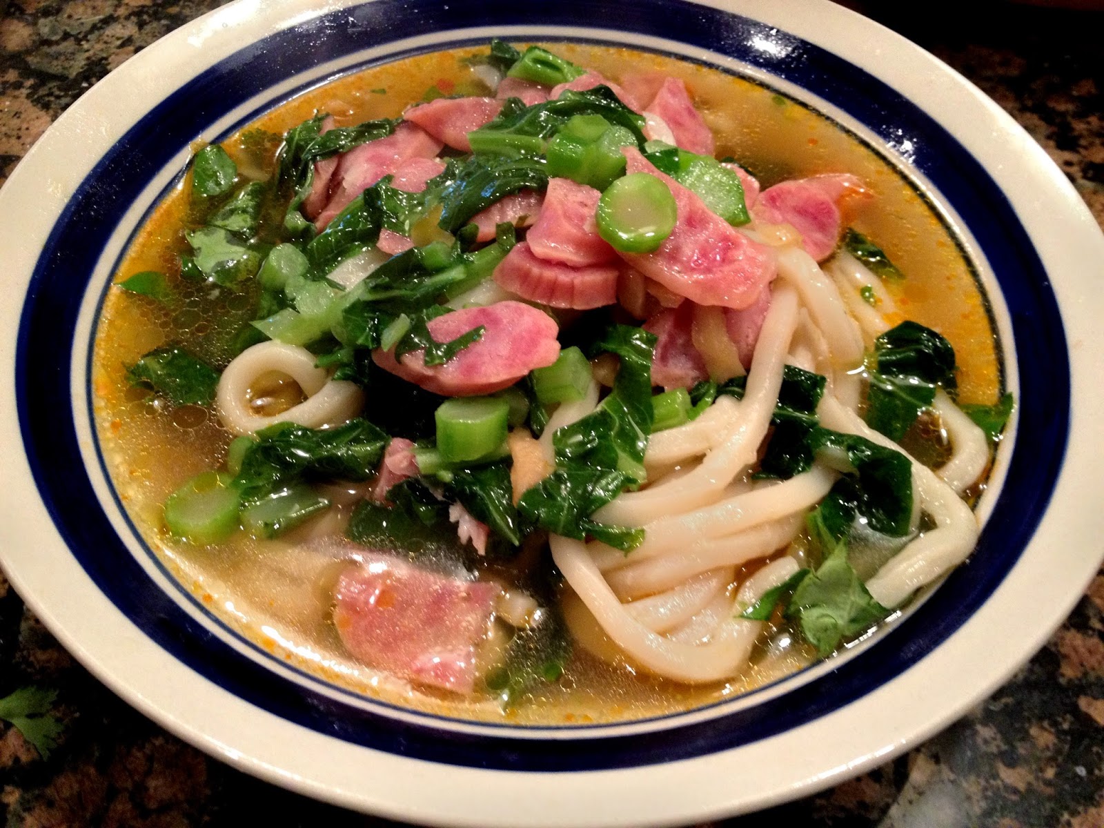 Forks in Our Road: Ginger Chicken Soup with Lop Cheung and Gai Lan