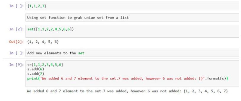 Web Snippets: Sets in Python