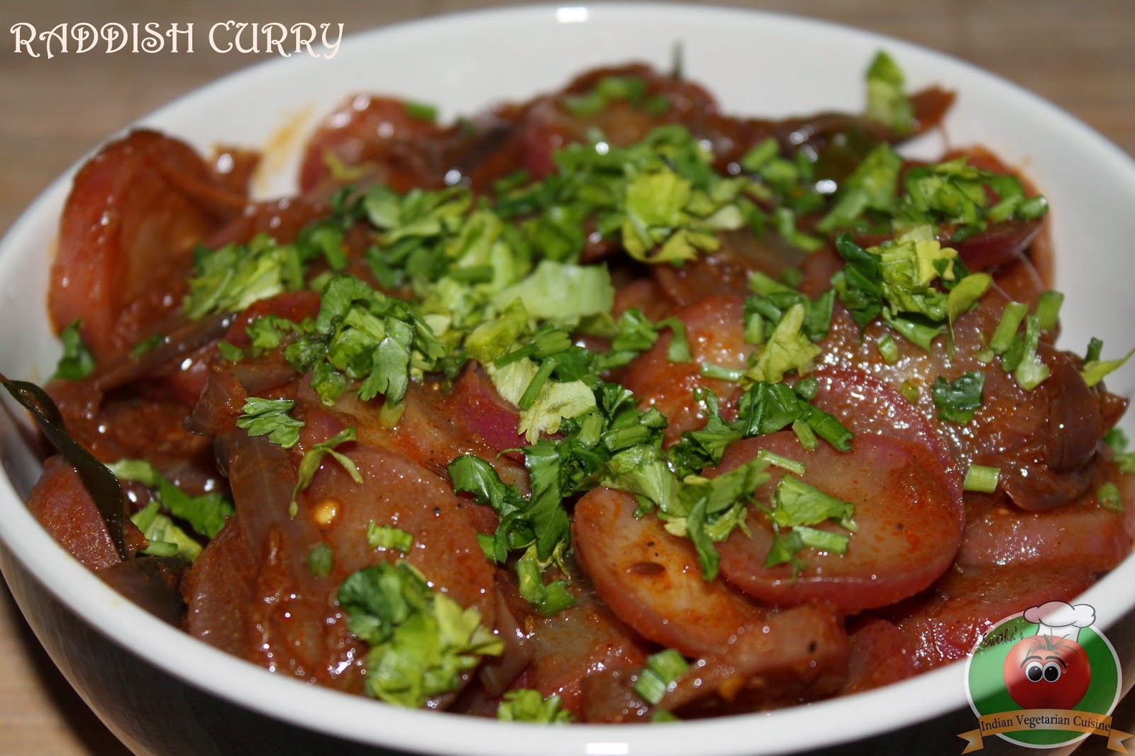 Swetha's Indian Vegetarian Cuisine: RED RADDISH CURRY