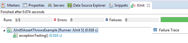 JUnit assertThrows Example JUnit assertThrows Example