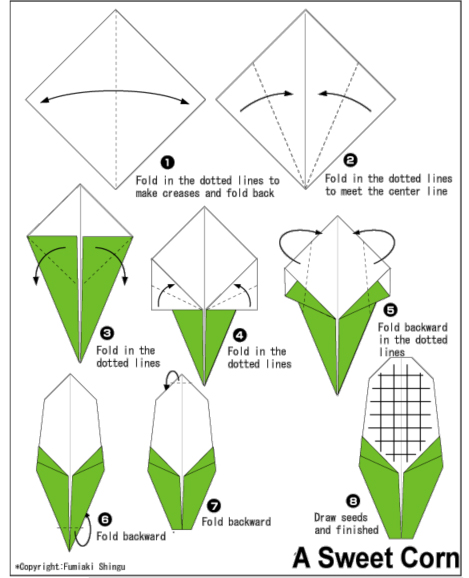 Cara Lipatan Origami utk Taman Eden.