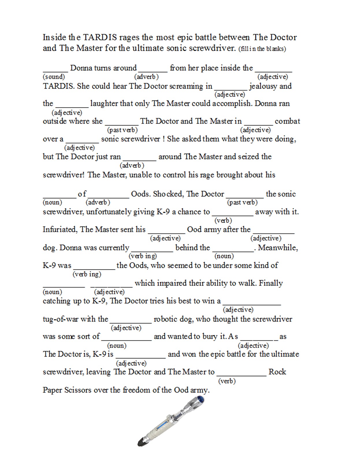 Medical Mad Libs Printable - Printable Word Searches