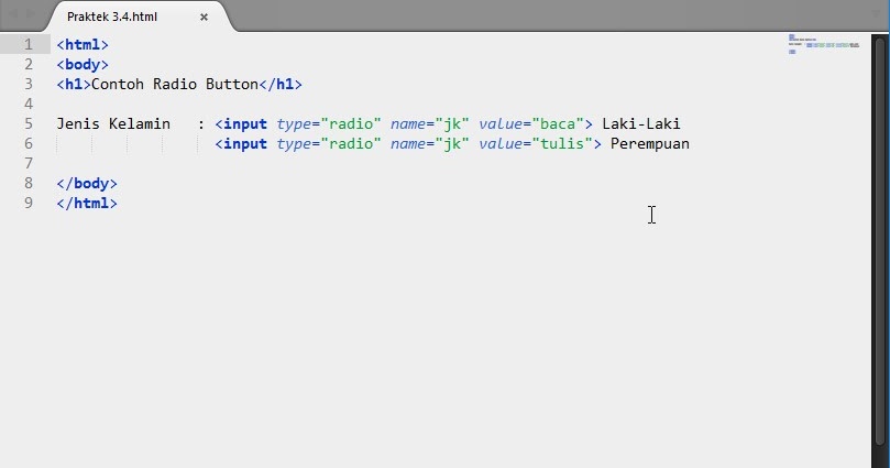 Gudang Ku: Membuat Radio Button