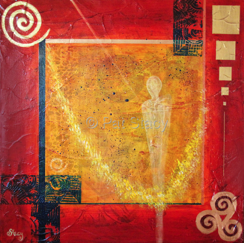 PAT STACY ART: Abstract Expressionism Painting, Mystical Figure Art ...