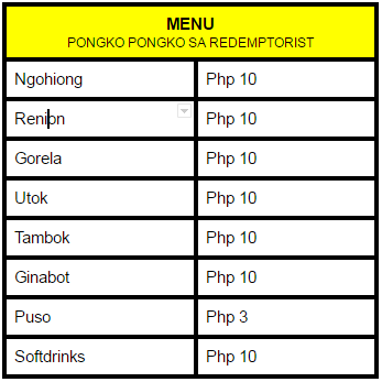 Eat. Pray. Love.: PONGKO PONGKO SA REDEMPTORIST