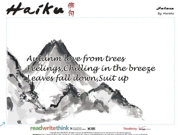 Marieta: Haiku Poem