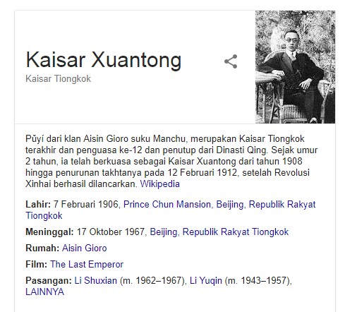 12 Fakta Menarik Kaisar Henry Puyi Kaisar Terakhir Cina Dari Dinasti ...