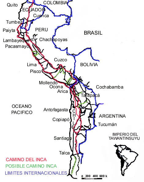 Mapa Ruta De Los Incas