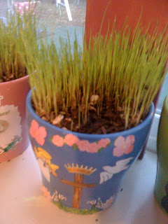 Family At The Foot Of The Cross: Resurrection Pots